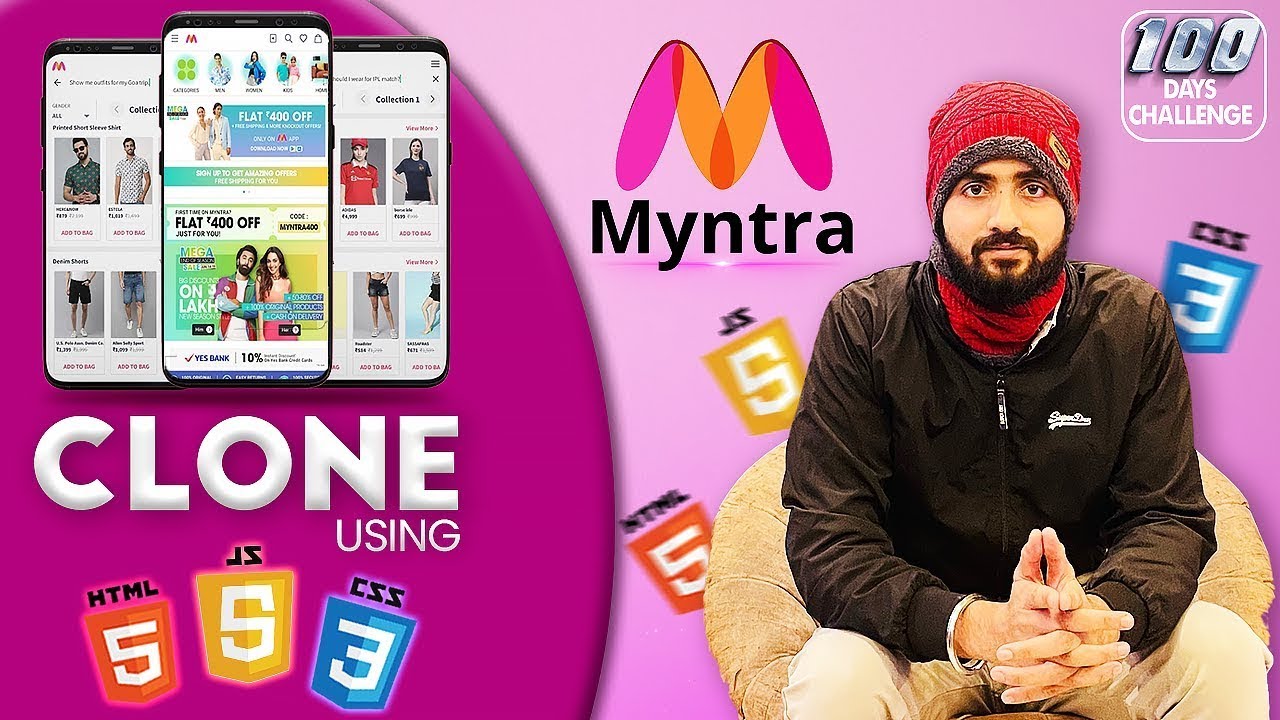Creating Myntra Clone using HTML, CSS & JavaScript || Full Stack Web Development 2025