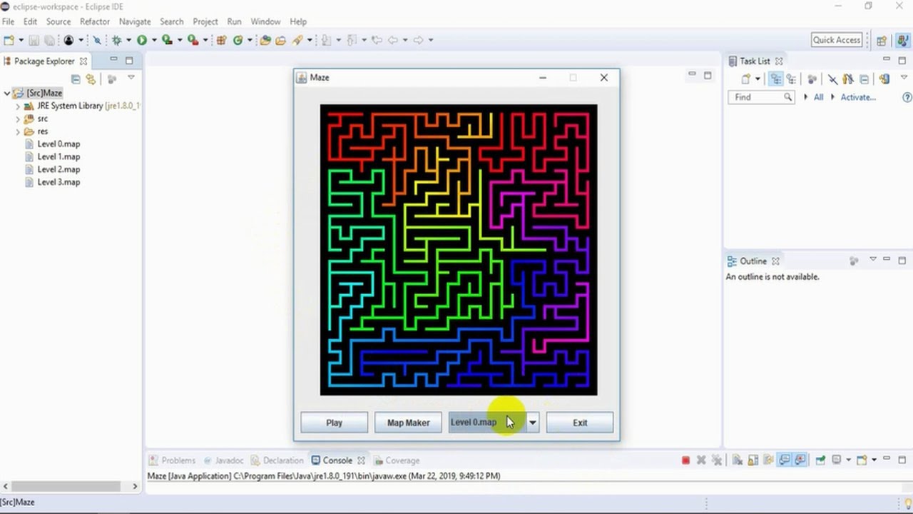 Eclipse Project - Source Code JAVA Maze 4 Map - Download & Import