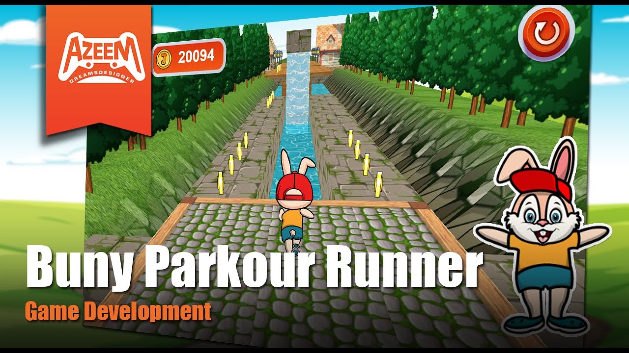 Bunny Runner Parkour Game Project Working ||Game Development