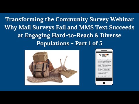 Transforming the Community Survey Part 1 of 5 Mail Survey vs. MMS Text Survey Data Collection
