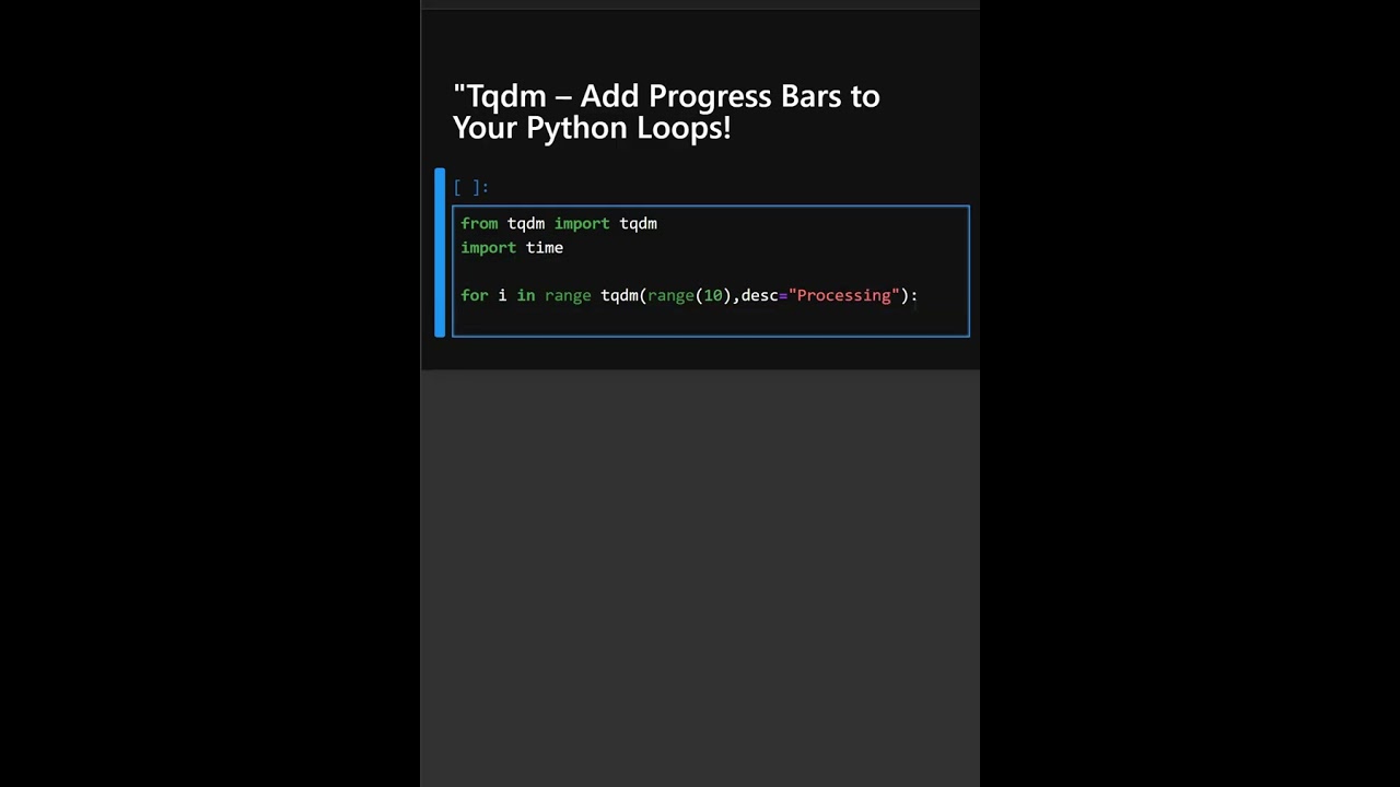 Tqdm Add Progress Bars to Your Python Loops