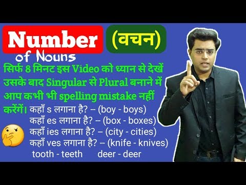 Number (वचन) in English Grammar (in Hindi) | Singular Number and Plural Number