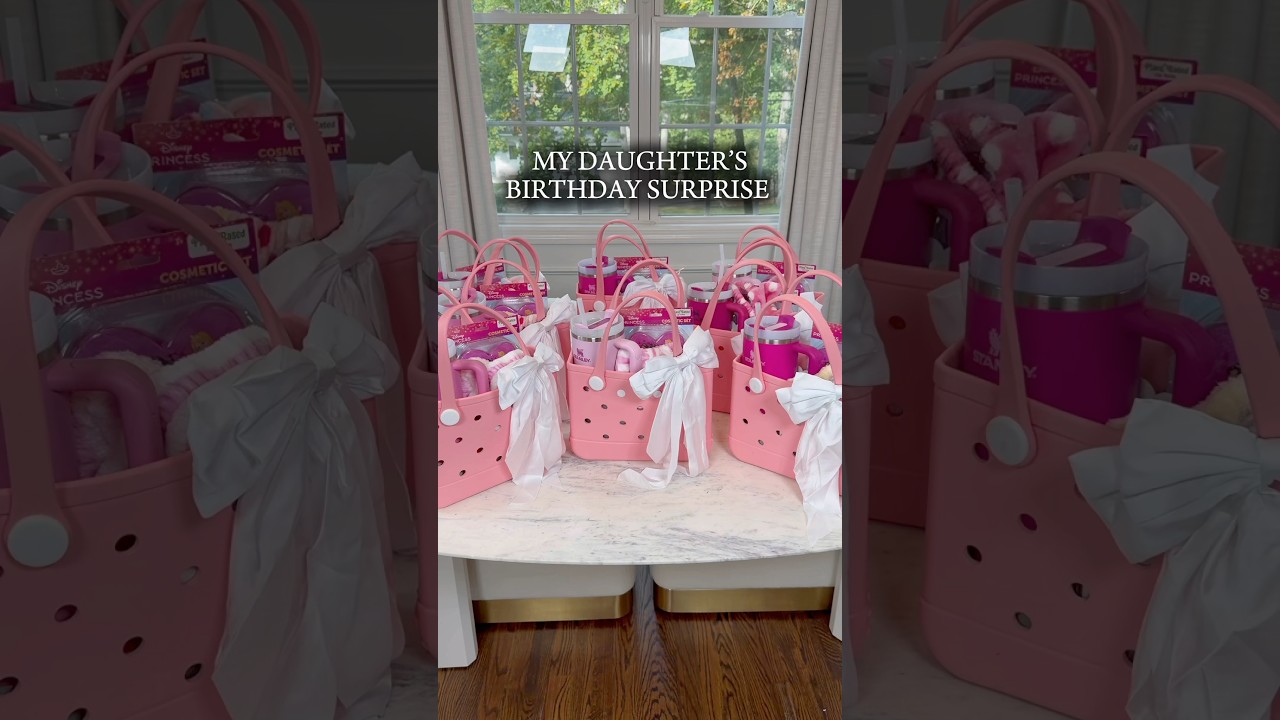 Setting up my daughter’s 6th birthday party! #momlife #birthdayparty #stanleycup #boggbag #slay #fyp