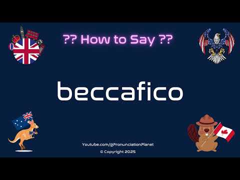 🐦🍽️ How to Pronounce beccafico? (CORRECTLY) | Pronunciation Planet