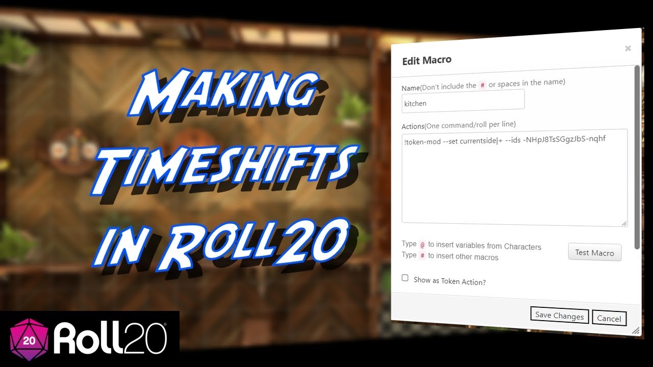 Making Timeshifts in Roll20