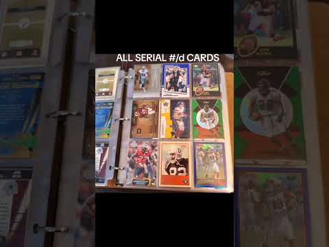 Huge binder of serial numbered NFL Cards.