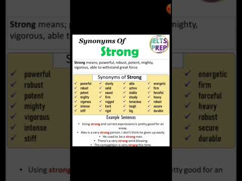 Synonyms of Strong ll IELTS vocabulary