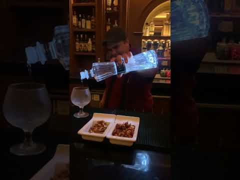 Pouring the blue stuff