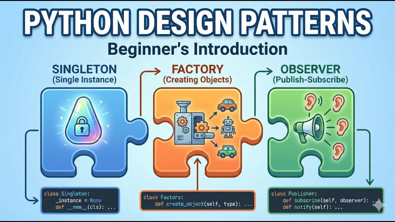 Python Design Patterns | Beginner-Friendly Introduction#Python #Programming #SoftwareDesign