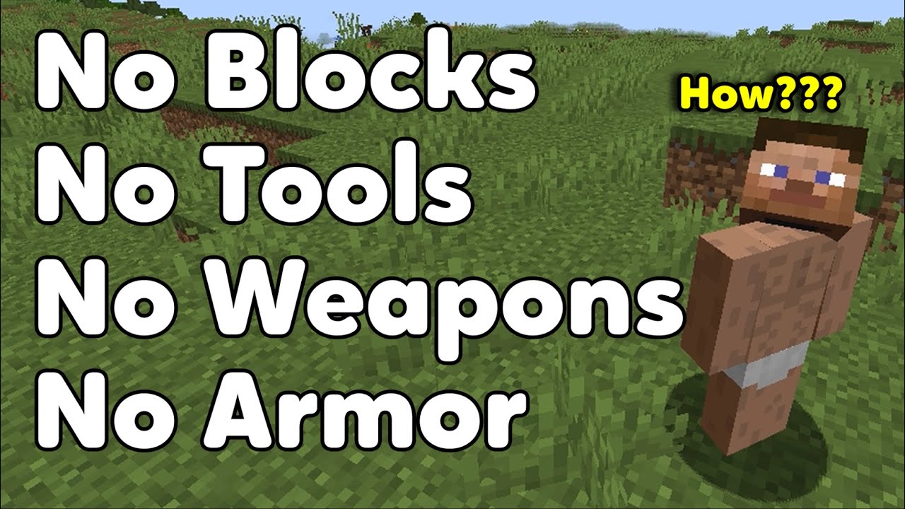 Minecraft With No Blocks, Tools, Weapons, or Armor