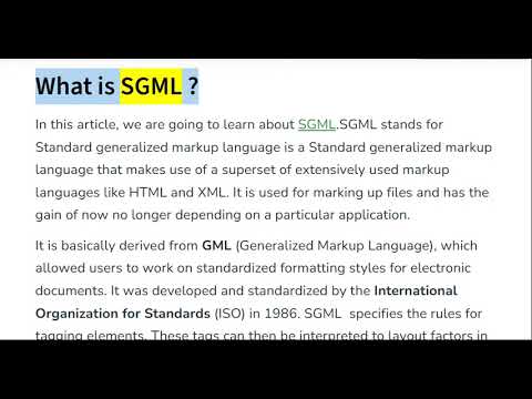 What is SGML? SGML explained