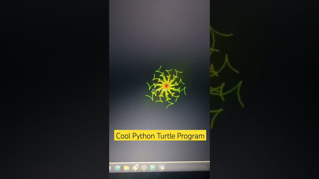 Python Turtle Graphics | Cool Shape Drawing | Python Turtle Video | Learnonpy | #python #coding