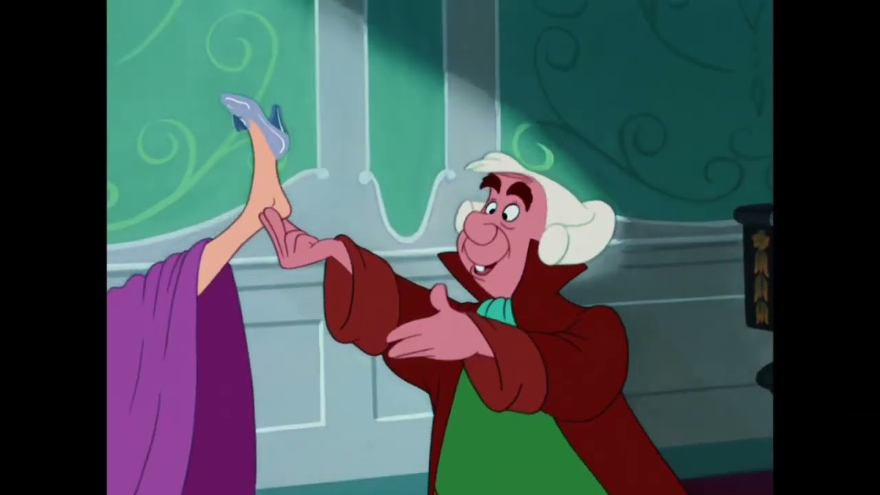 Stepsisters trying the Glass Slipper