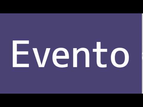 How to say Event in Spanish
