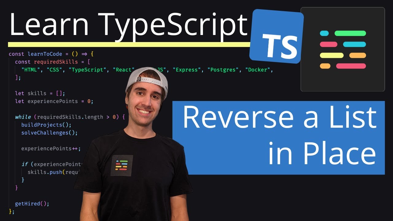 Learn to Code: Reverse an Array in Place in TypeScript