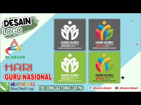 Desain Logo HARI GURU NASIONAL 2022 Format CDR PNG | Free Download