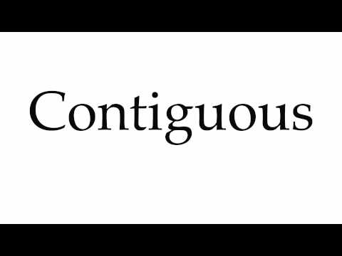 How to Pronounce Contiguous