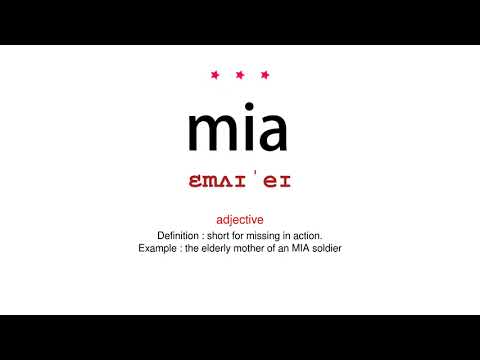 How to pronounce mia - Vocab Today