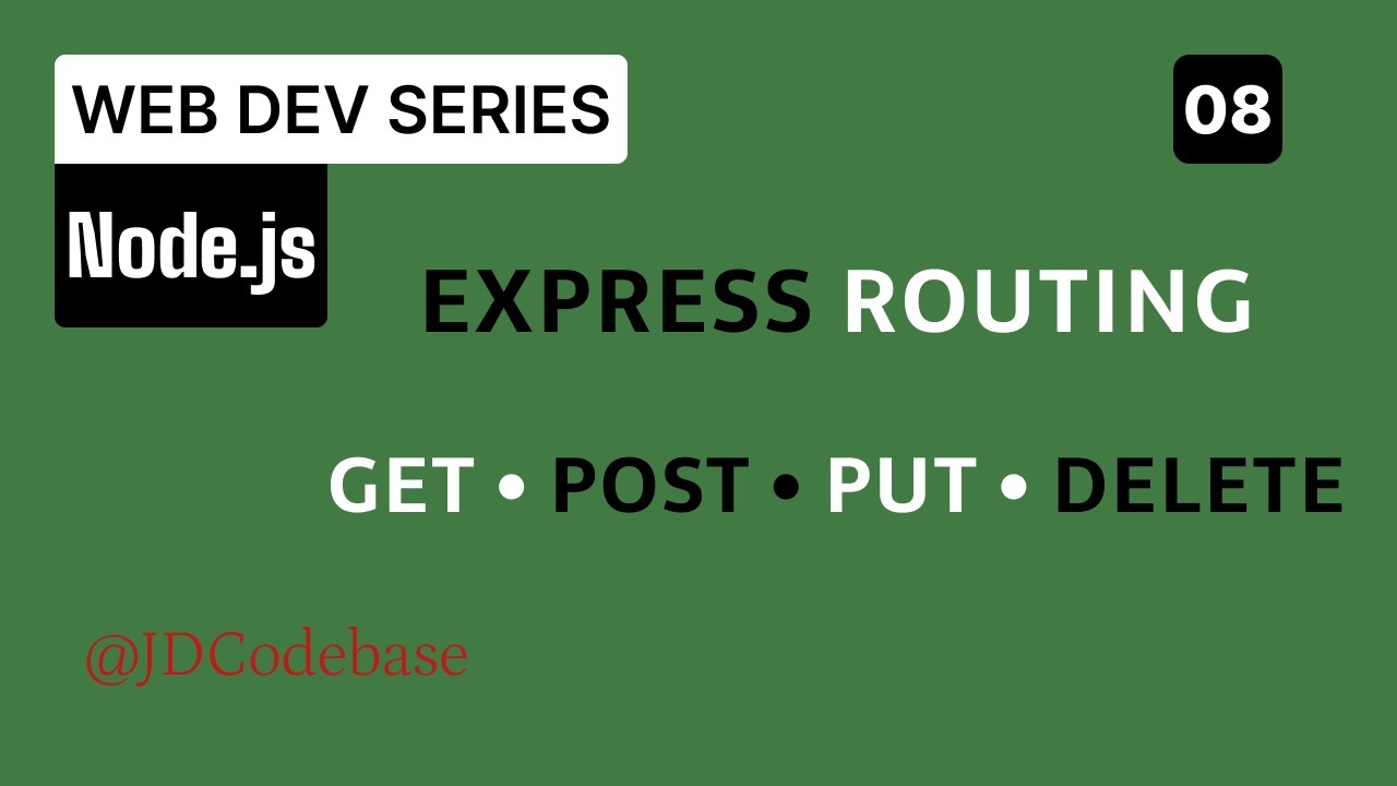 Express Routing Explained for Beginners | GET, POST, PUT, DELETE in Express.js