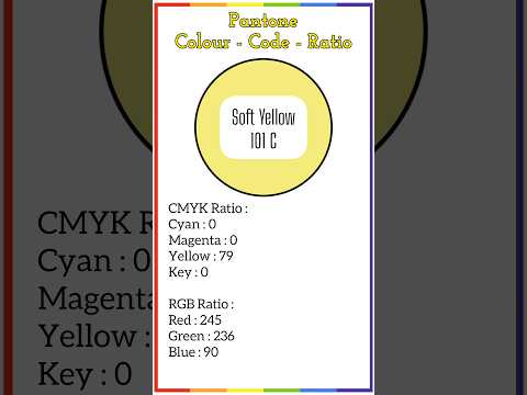 Pantone colour code ratio | Pantone 101 c #colour #cmyk #pantone #rgb #101c #shorts #softyellow #PF