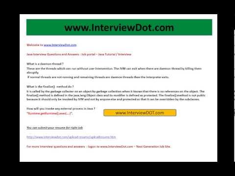 what is daemon thread what is finalize method java tutorial interview