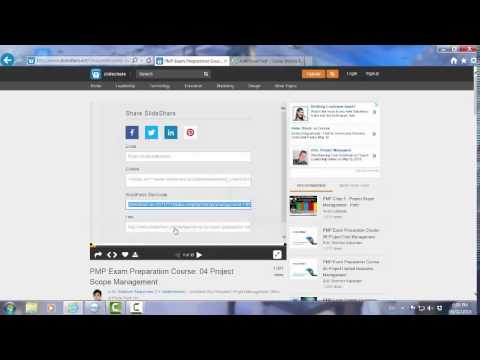 Embedding a Slideshare Presentation in Wordpress