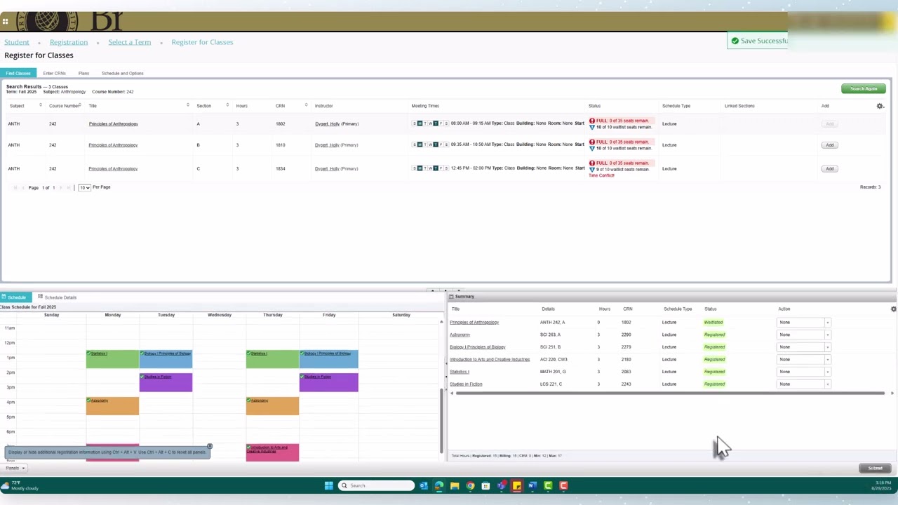 Course Registration Tutorial Video 6: Waitlisting a Course