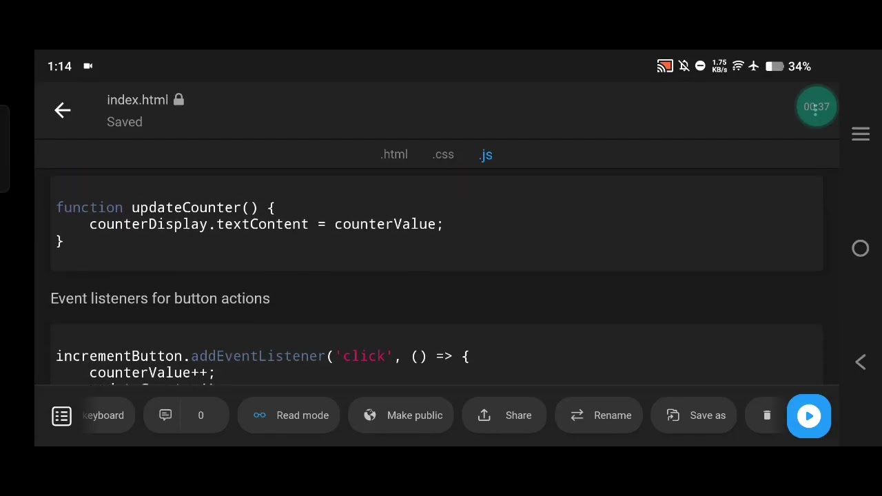 Incremental and Decremental Counter using HTML, CSS, and JavaScript | Full Source Code