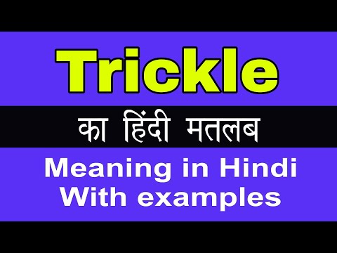 Trickle Meaning in Hindi/Trickle का अर्थ या मतलब क्या होता है