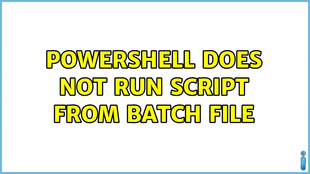 PowerShell does not run Script from Batch File