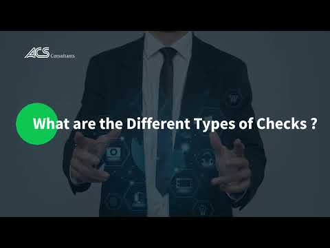 What are the Different Types of Checks?
