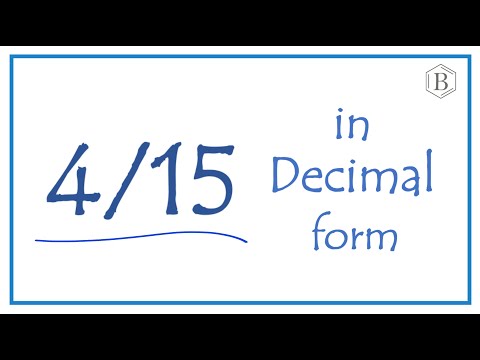 4/15 as a Decimal