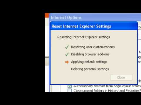 How To Reset The Internet Explorer Settings To Their Default Condition