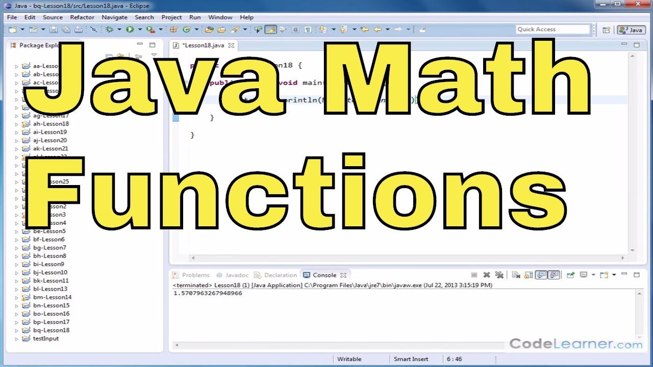 Java Tutorial - 18 - Converting between Degrees and Radians