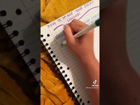 Amazing Tik-Tok : How to make any essay longer