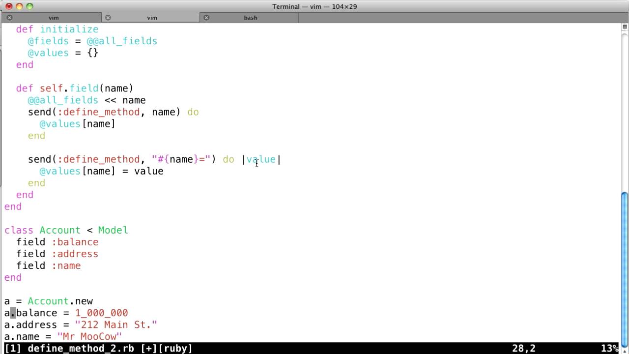 Ruby Metaprogramming Tutorial - Part 3 - ORM example