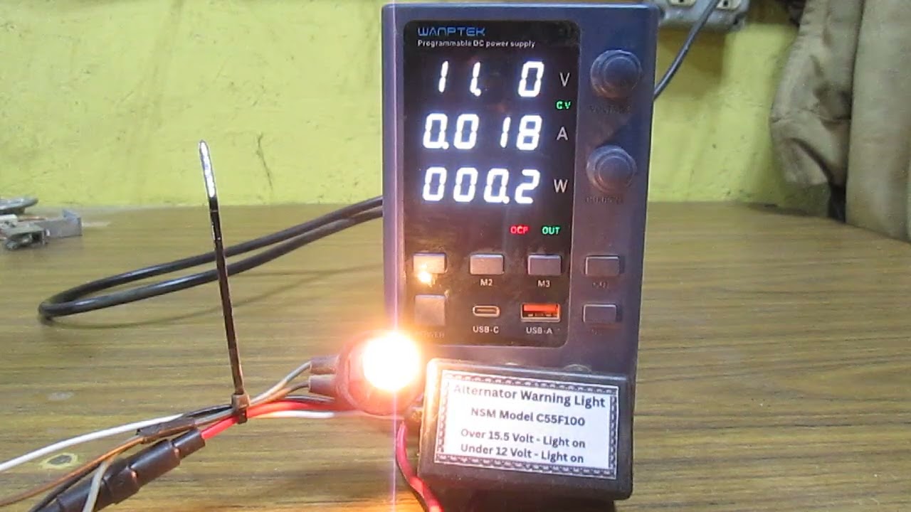 1 Wire Alternator Warning Light Module Demo