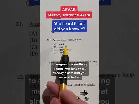 ASVAB AFQT Word Knowledge answers 21