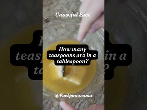 How many teaspoons are in a tablespoon? #facts #shorts