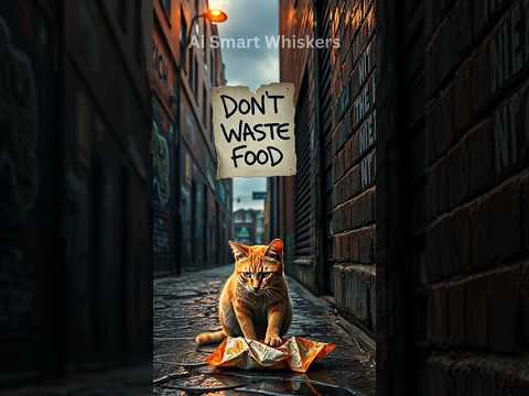 Don't Waste Food Shorts #shorts #AiSmartWhiskers #cat