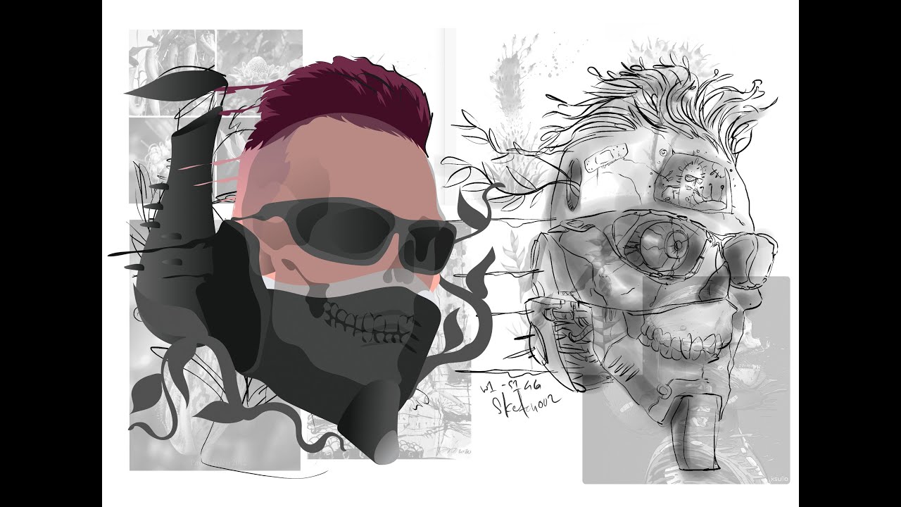 Digital Illustration Nov2021 - Vector Illustration  - Sketch development - Week 1 G6