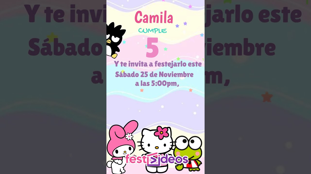 VIDEO INVITACION HELLO KITTY