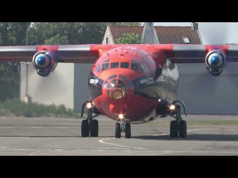 CAVOK AIRLINES ANTONOV 12 departure Ostend Airport UR-CKM