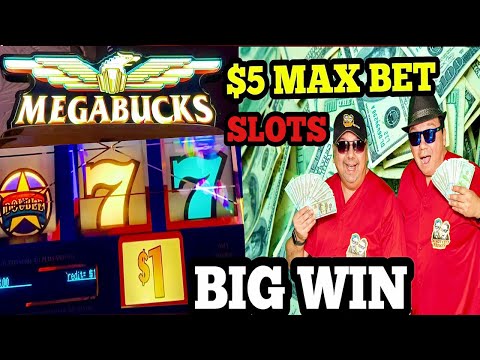 VEGAS BIG WIN💰MEGABUCKS, DOUBLE RED WHITE & BLUE★$5 MAX BET SLOTS!