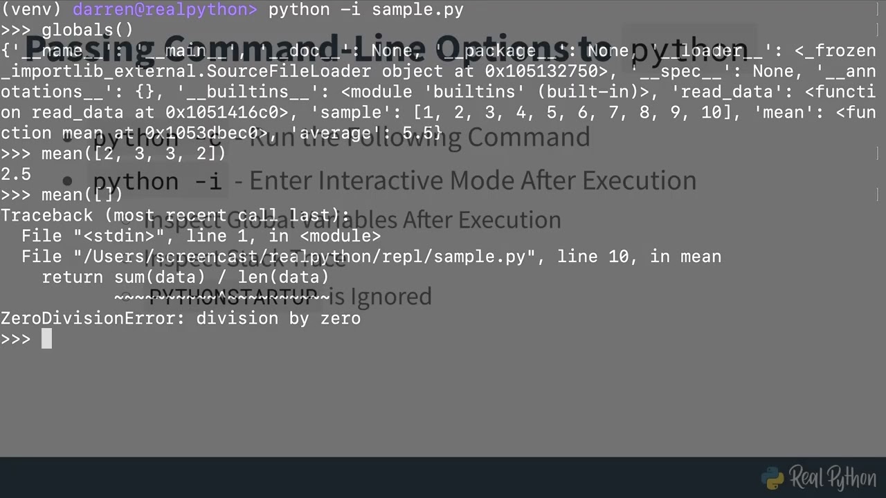 Getting to Know the Python Standard REPL