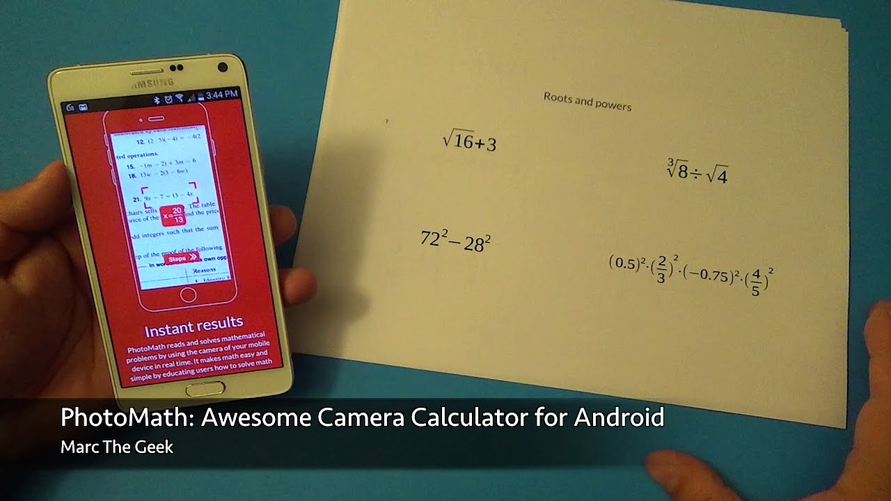 PhotoMath: Awesome Camera Calculator for Android