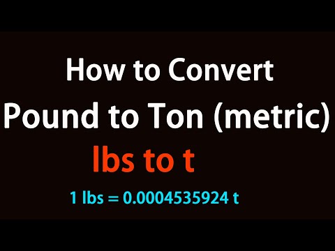 How to Convert Pound to Ton (metric)?