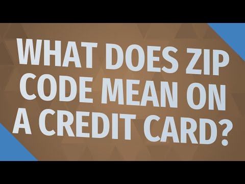 What does ZIP code mean on a credit card?