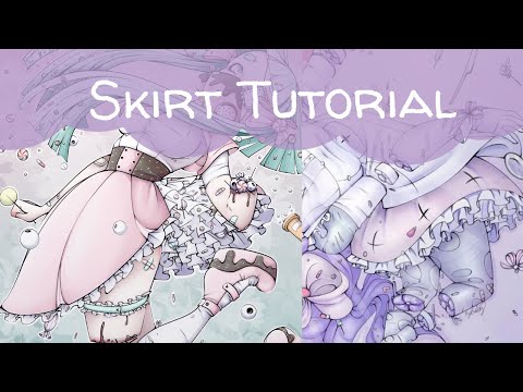 How I draw skirts and ruffles