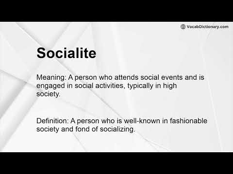 Socialite Meaning